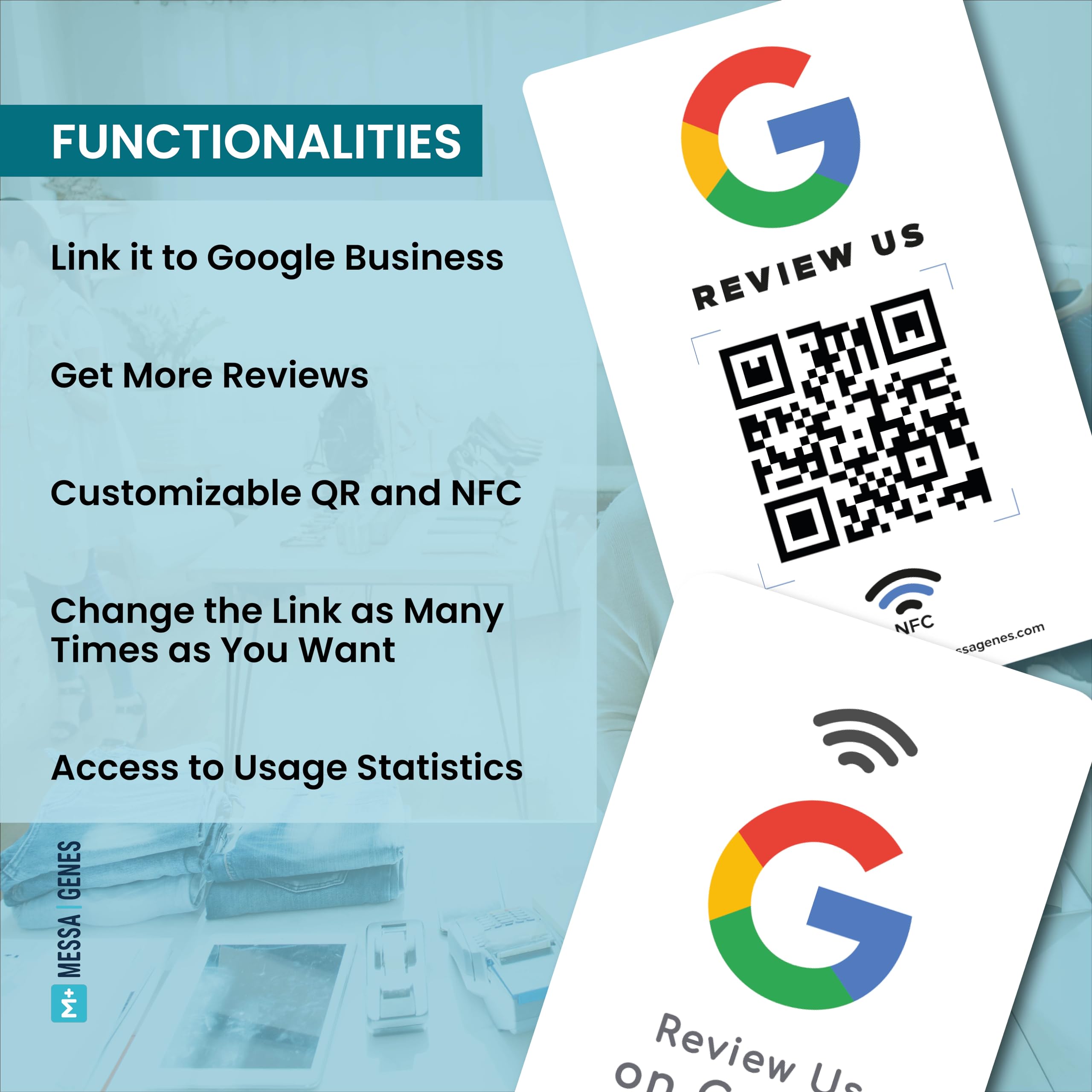 Reusable Review Tap Card for Google Reviews – 5-Cards Pack – QR & Tap ...