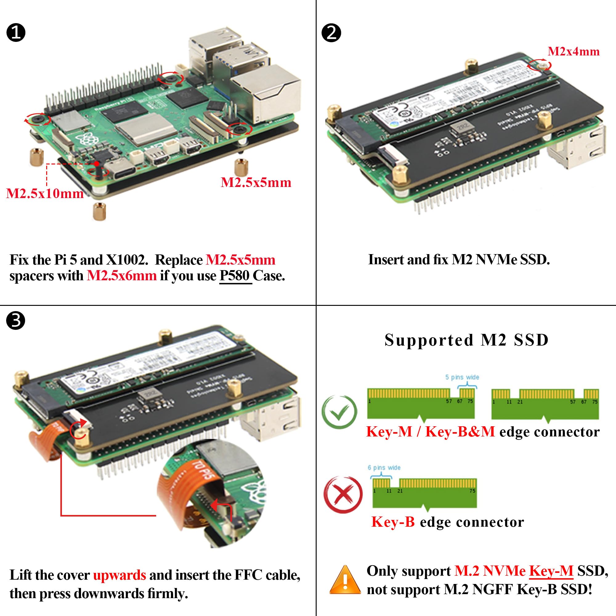 Raspberry Pi 5 8gb Raspberry Pi 4 Raspberry Pi Zero 2 W Placa Base M.2 ...