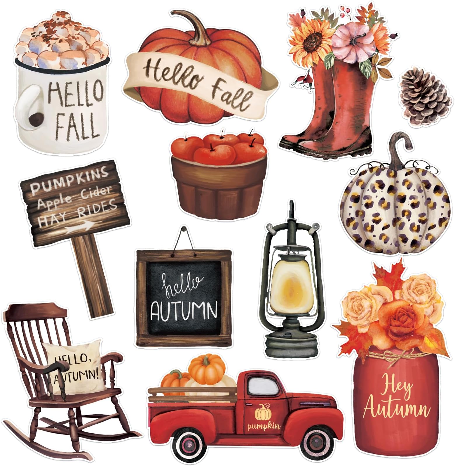 Amazon.com: Fall Thanksgiving Refrigerator Car Magnets Decoration 25Pcs ...
