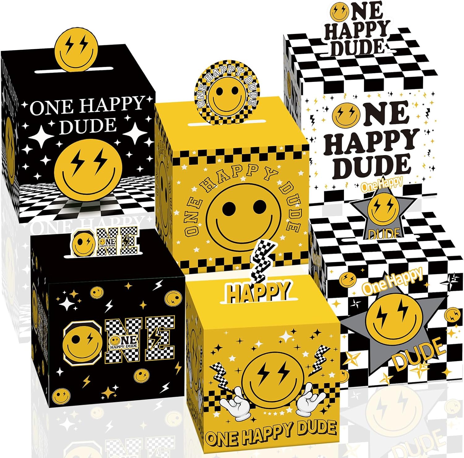 Amazon.com: Jetec 36 Pcs One Happy Dude Small Paper Boxes Candy Goodies ...