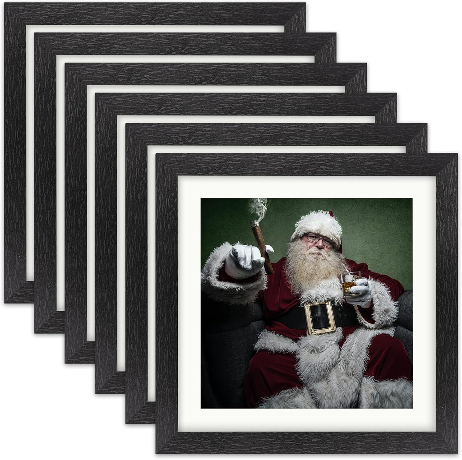 Amazon.com - TOFOREVO 10x10 Square Picture Frames Set of 6 Black Wood ...