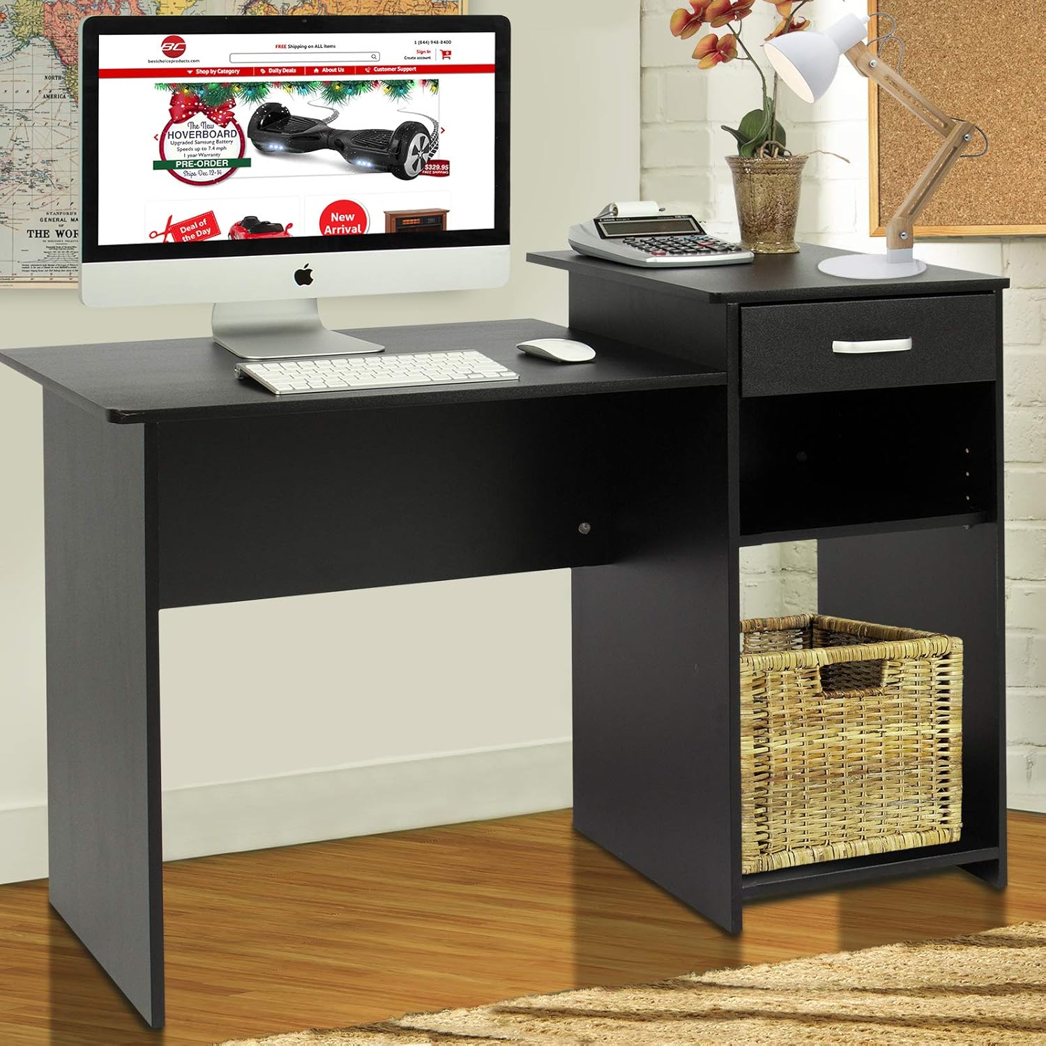 Amazon.com: Best Choice Products Student Computer Desk Home Office Wood ...