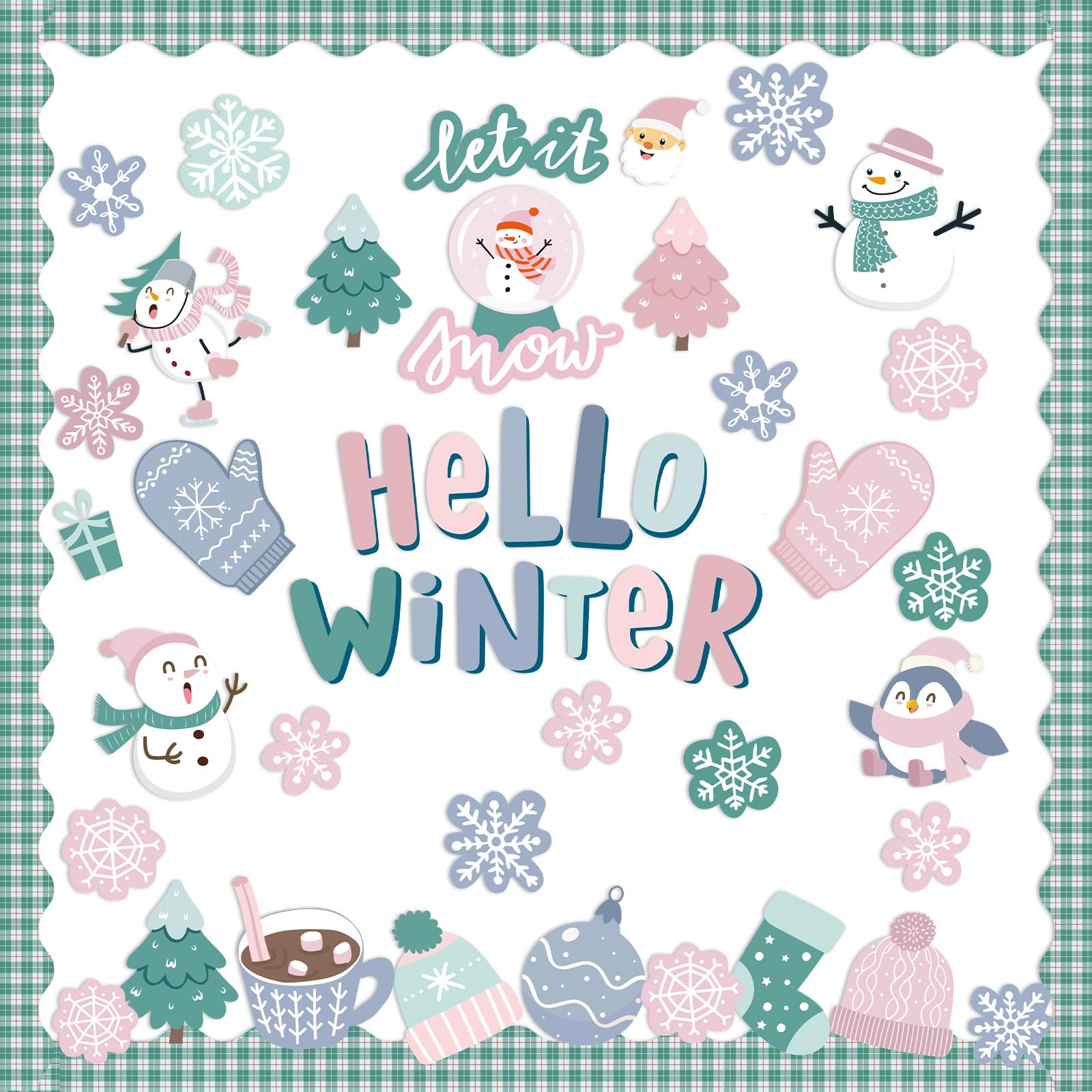 Snapklik.com : Pasimy Winter Bulletin Board Decorations Hello Winter ...