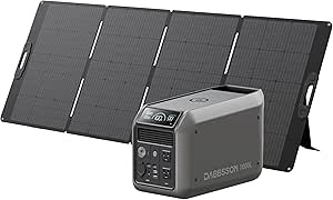Amazon.com : Dabbsson Solar Generator 1000L, 1008Wh Semi-Solid LiFePO4, 1200W AC Output/100W USB ...