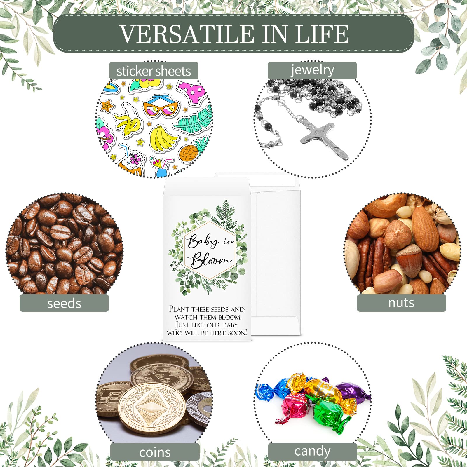 Snapklik.com : Maitys 100 Pcs Baby Shower Seed Packets Favors For ...