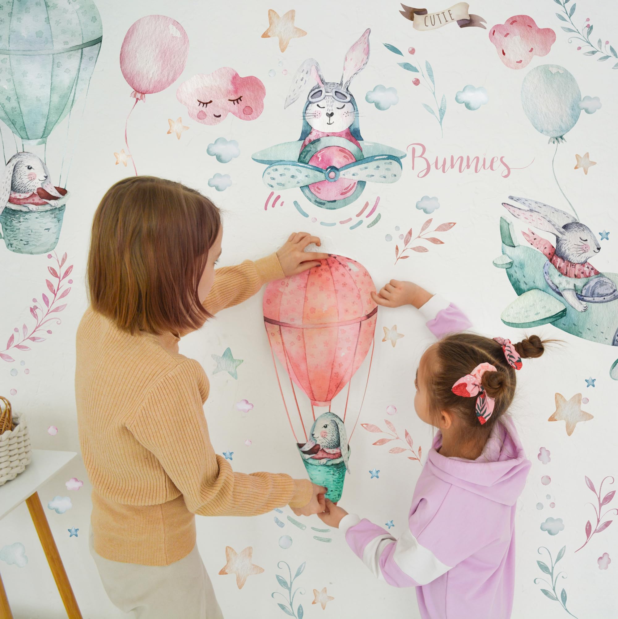 Amazon.com: Animal Wall Decals for Kids by Lipastick – Bunny Wall ...