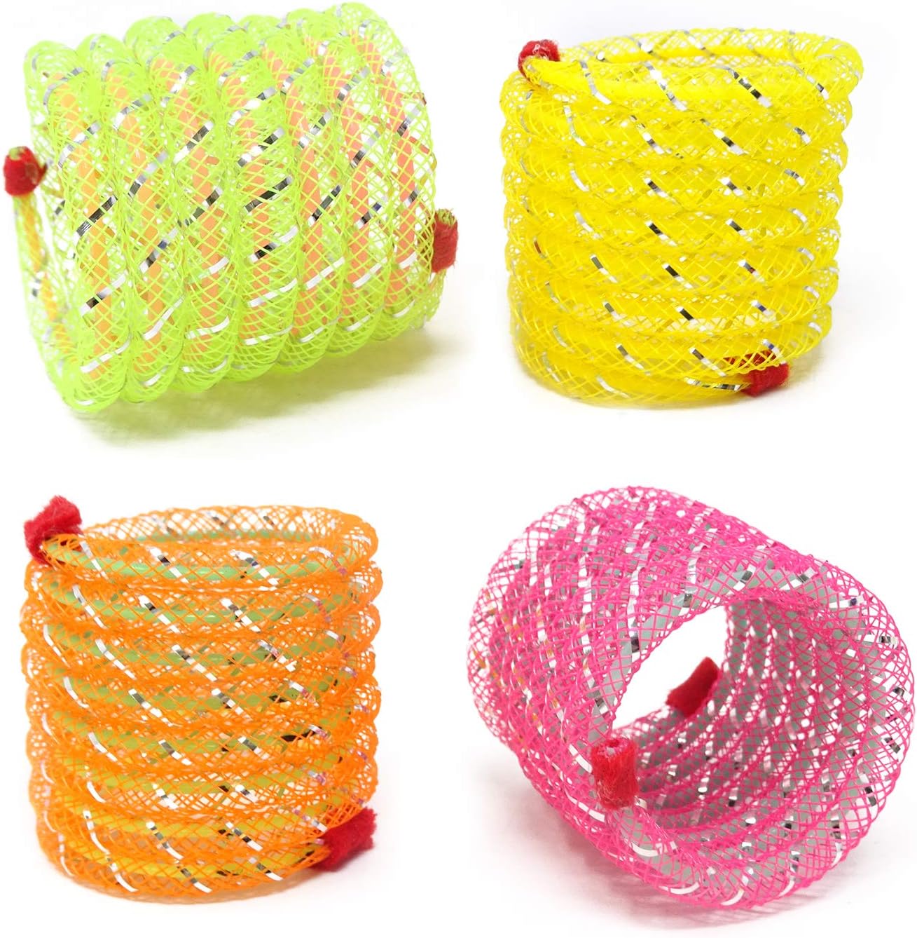 Amazon.com : Honbay 4PCS Random Color Cat Spring Toy Stretchable Coil ...