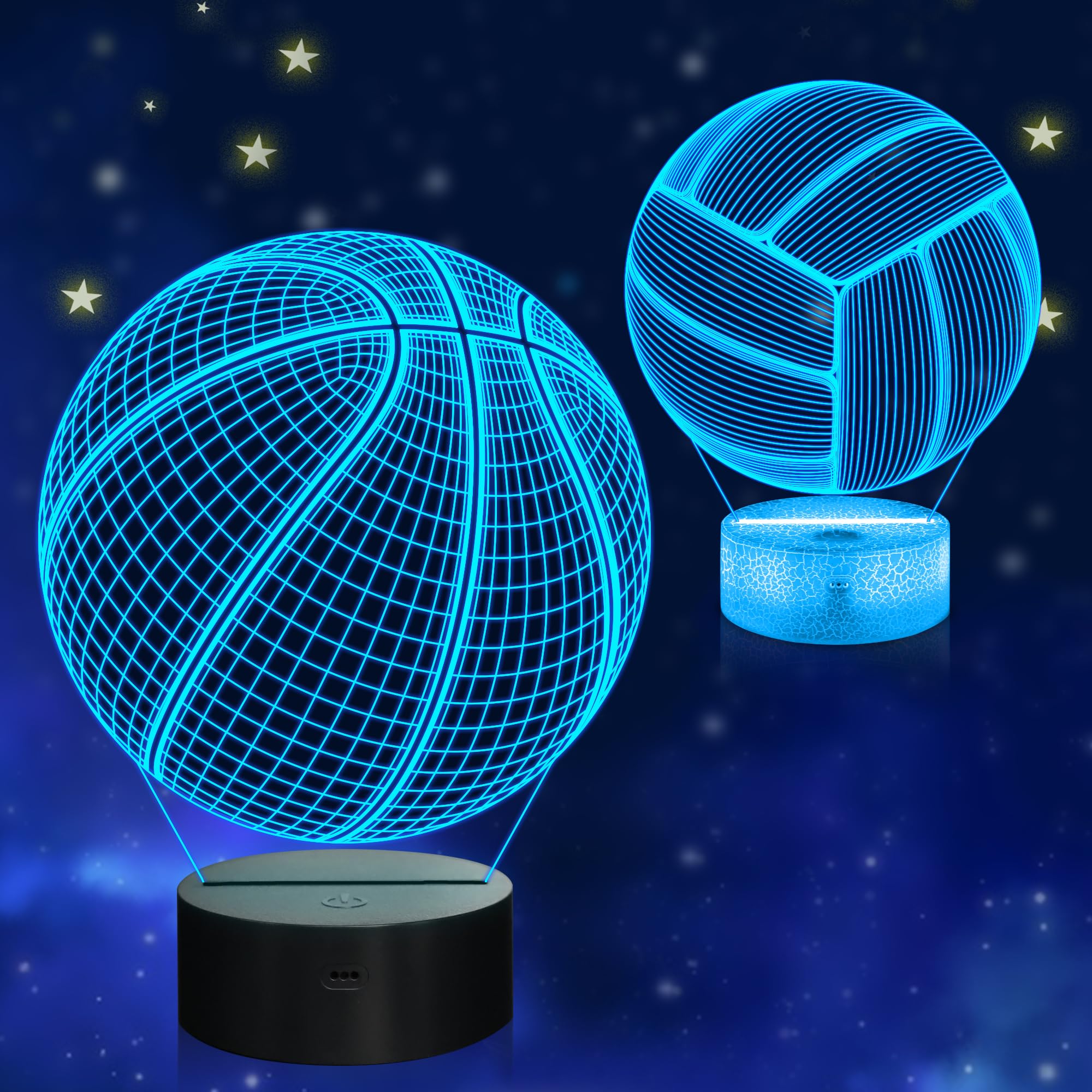 Amazon.com: FULLOSUN Sports Night Light 3D Optical Illusion Light with ...