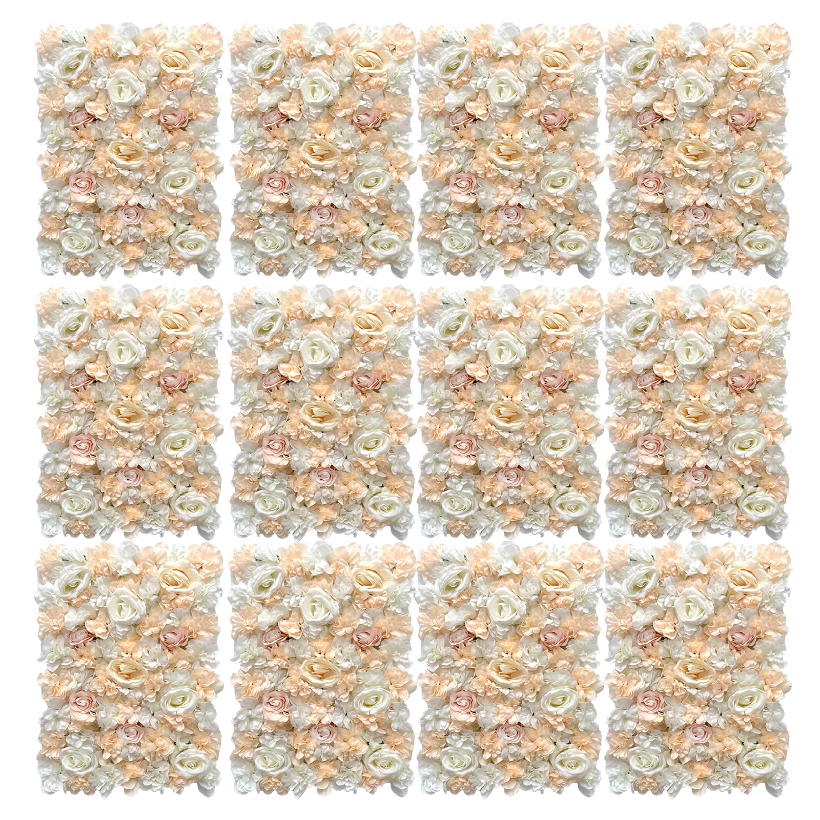 perlaw Flower Wall Panel Artificial Flower Wall Backdrop,Indoor/Outdoor ...