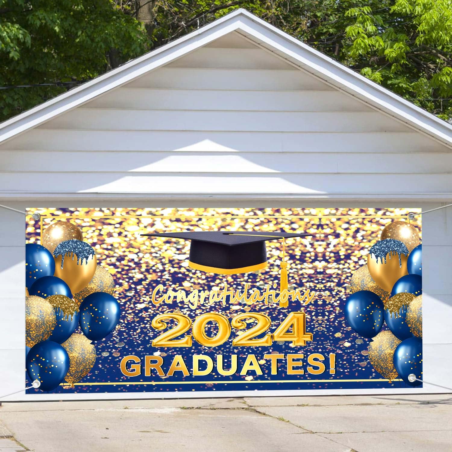 Amazon.com: 6X13ft Graduation Garage Door Backdrop Class of 2024 ...