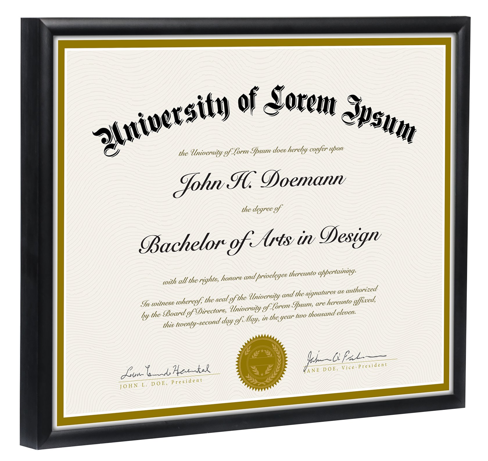 Buy Document Frame - Made to Display Certificates 8.5 X 11-inch, Black ...