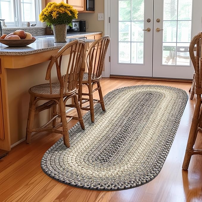 Amazon.com: Super Area Rugs Braided Rugs Farmhouse Kitchen Rug ...