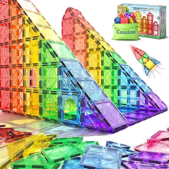 Amazon.com: Kids Toys Magnetic Tiles Starter Set, Magnetic Blocks for ...