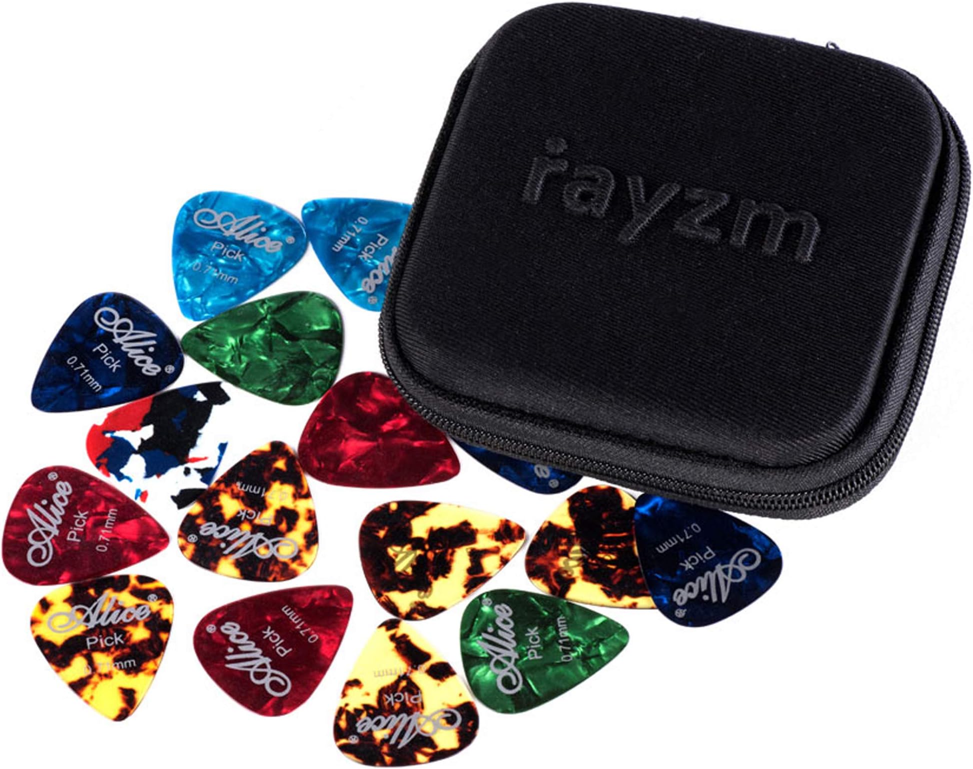 Amazon.com: Rayzm Guitar Picks Plectrums 40pcs in a Durable Cloth Case ...