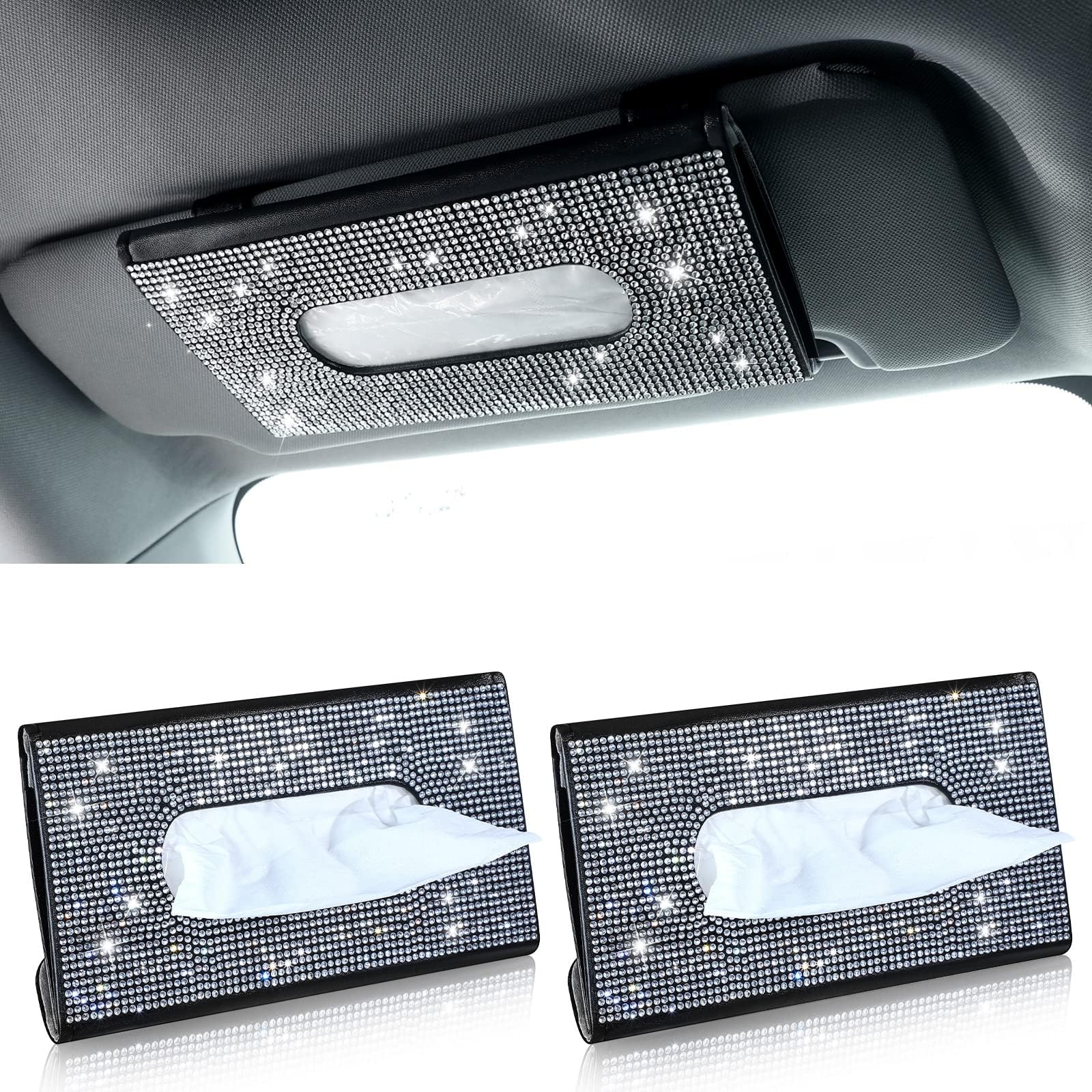 Amazon.com: SEMBEM Mask Dispenser for Car，Visor Tissue Holder, Car ...