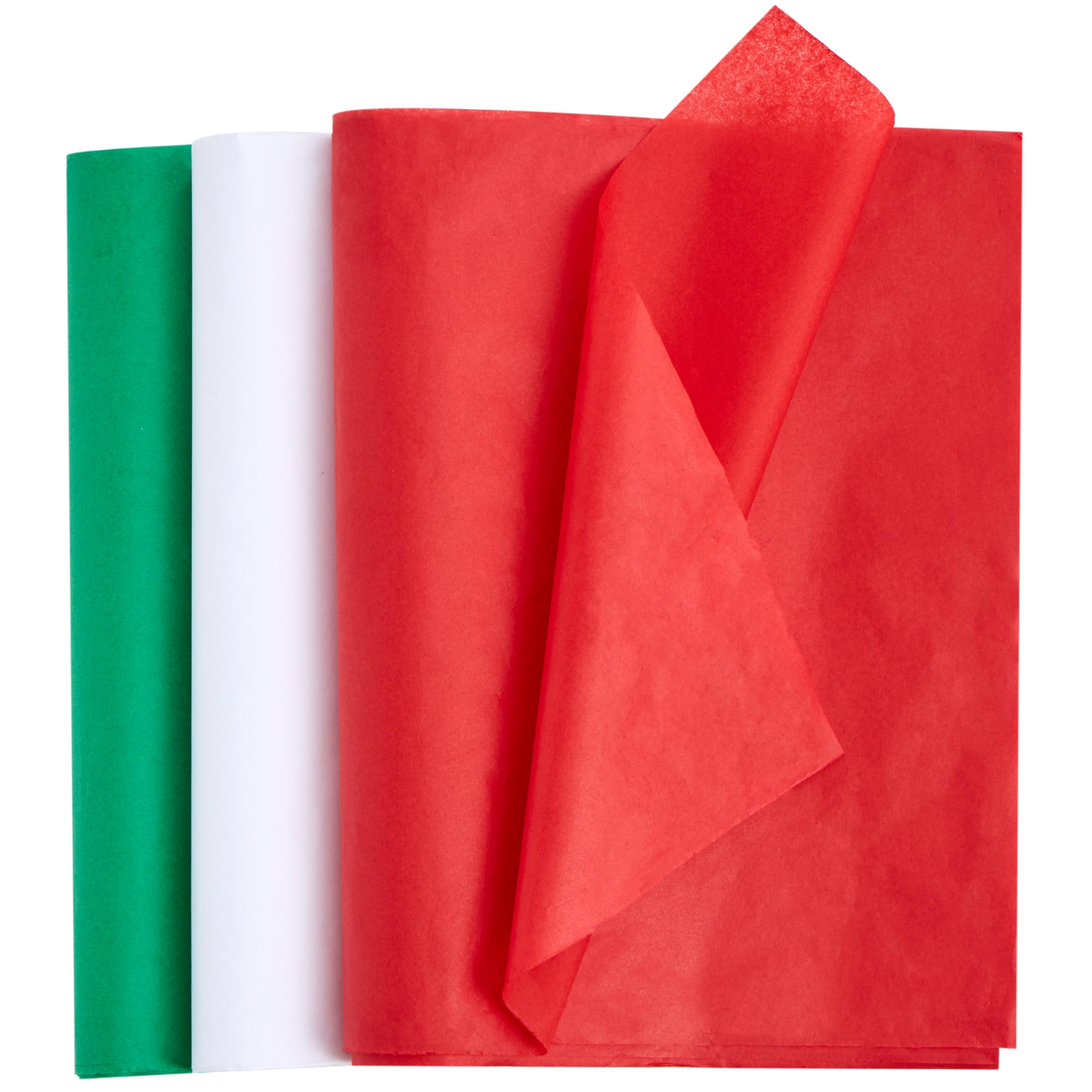 JOYIN 36 Sheets Christmas Tissue Paper (Red, Green & White), 20" x 20 ...