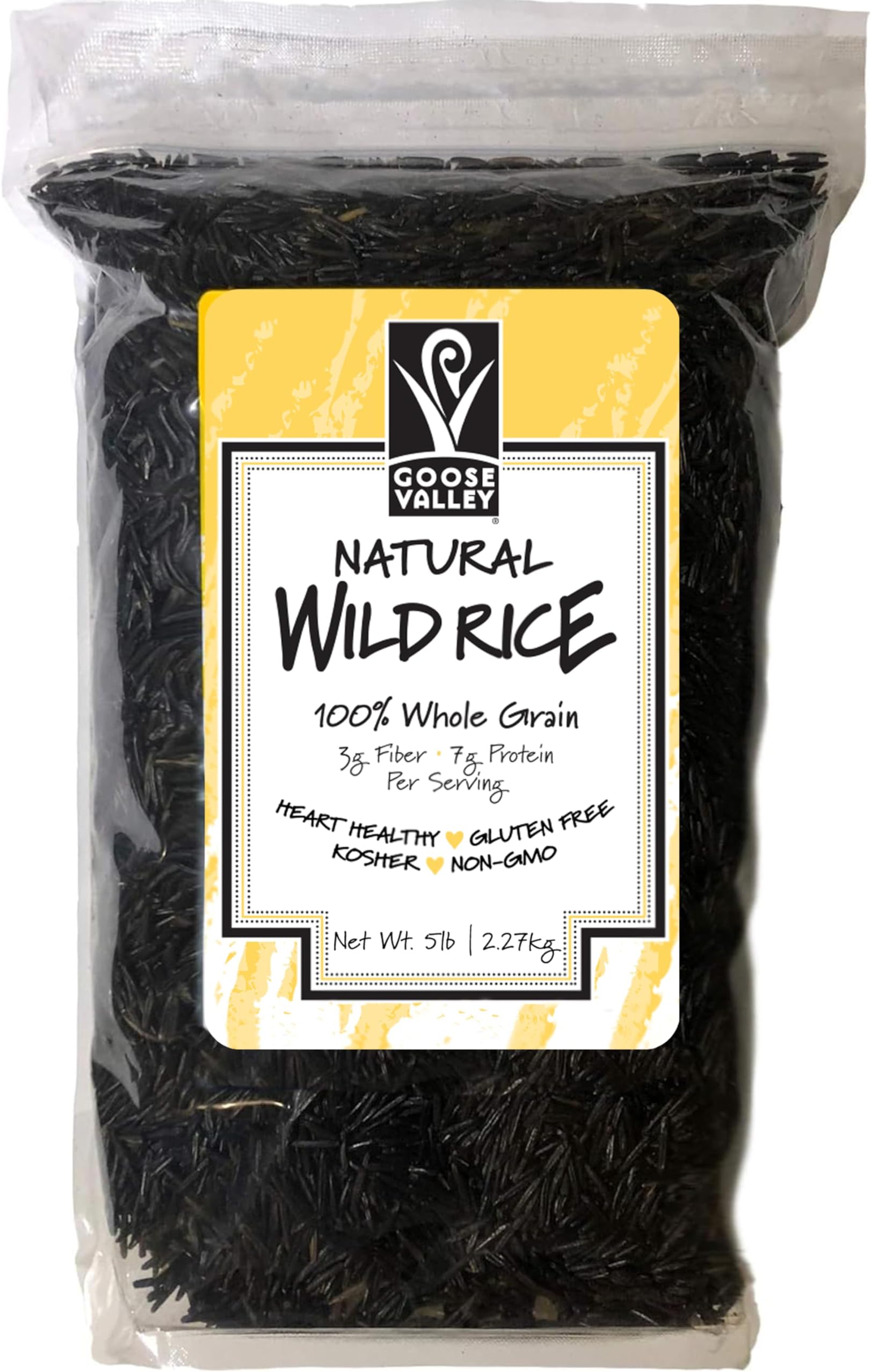 Amazon.com : Goose Valley Natural Wild Rice - Family Reserve 5 lbs ...