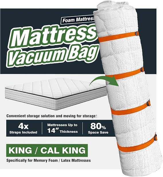 Amazon.com: Vacuum Mattress Bag for Memory Foam and Latex with Band ...