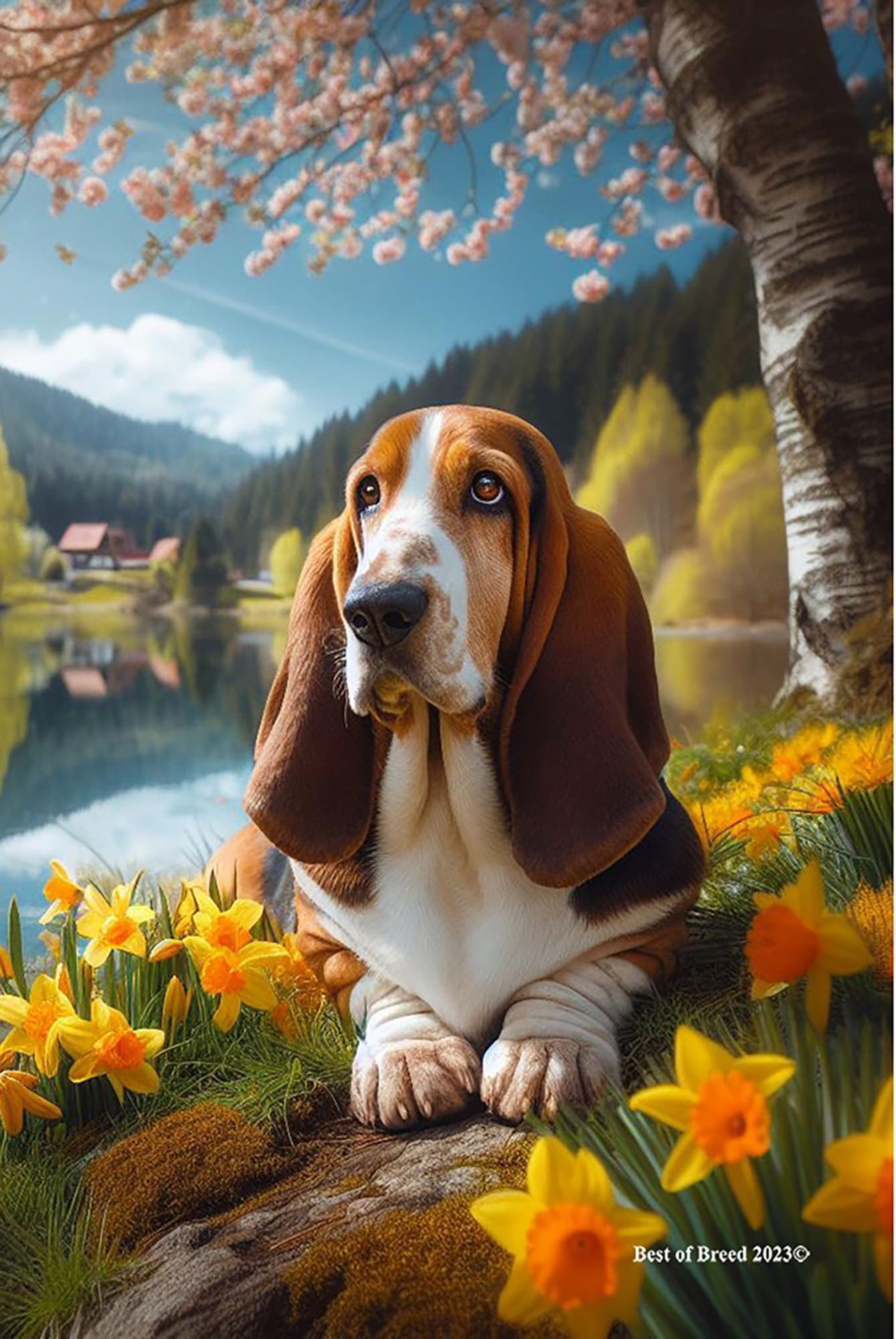 Amazon.com : Basset Hound - Best of Breed DCR Spring Garden Flag ...