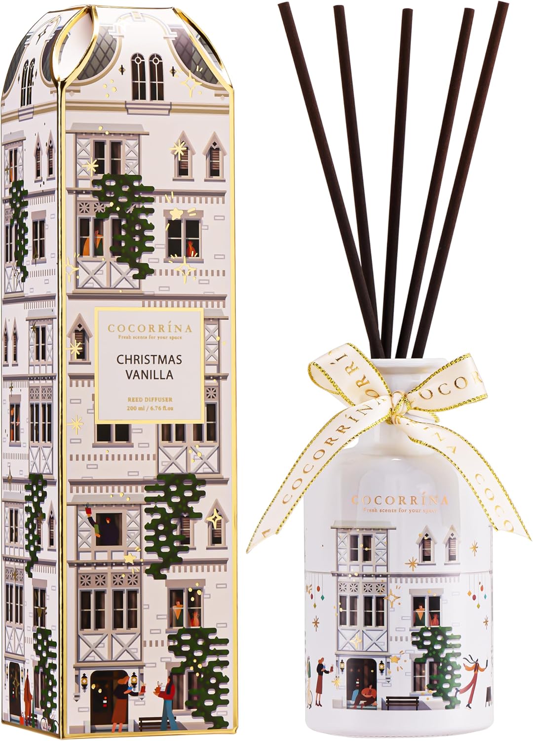 COCORRÍNA Reed Diffuser - Christmas Vanilla 6.7 fl oz Chirstmas Reed ...