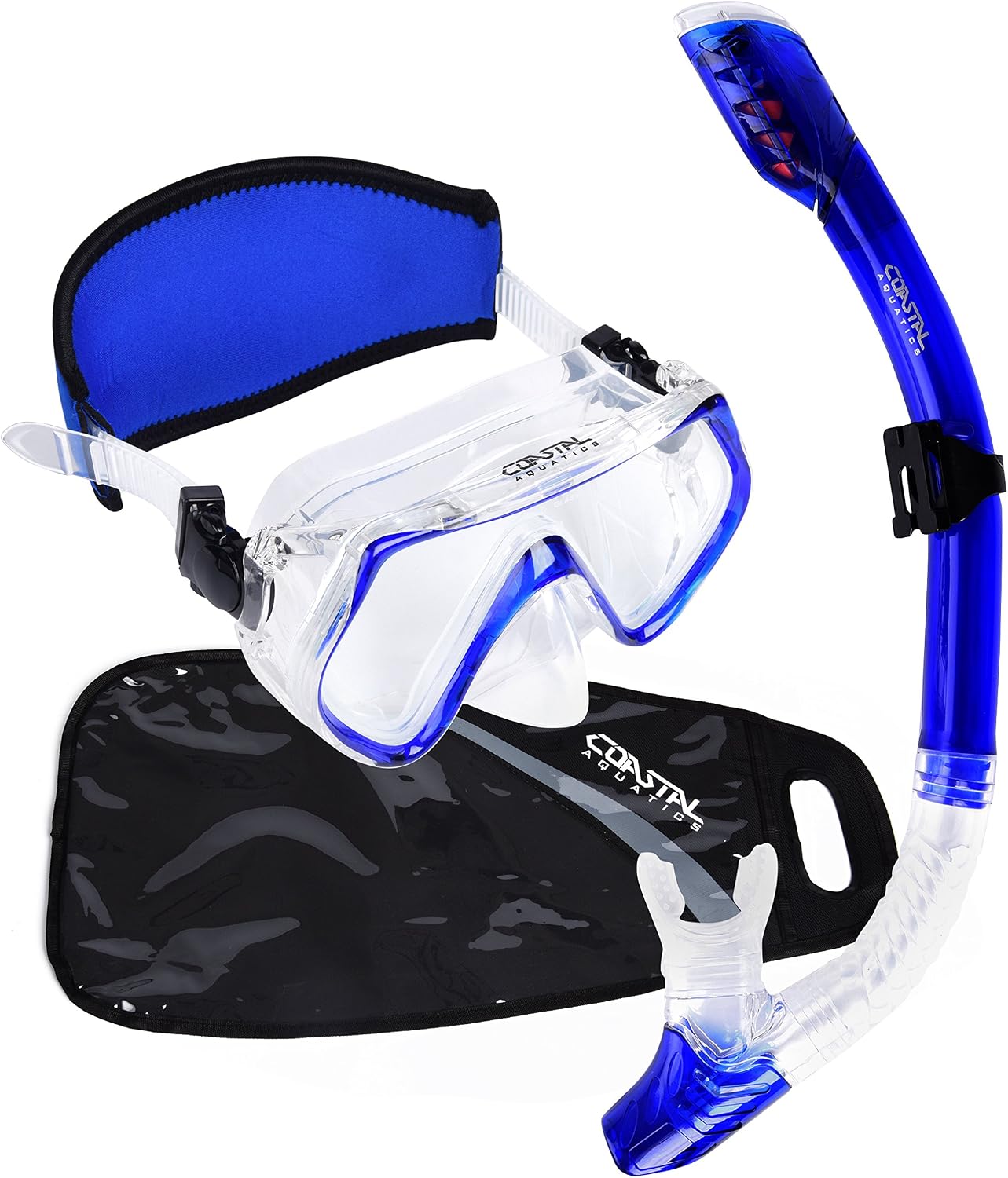 Amazon.com : Coastal Aquatics Adult Dry Snorkel and Mask Set ...