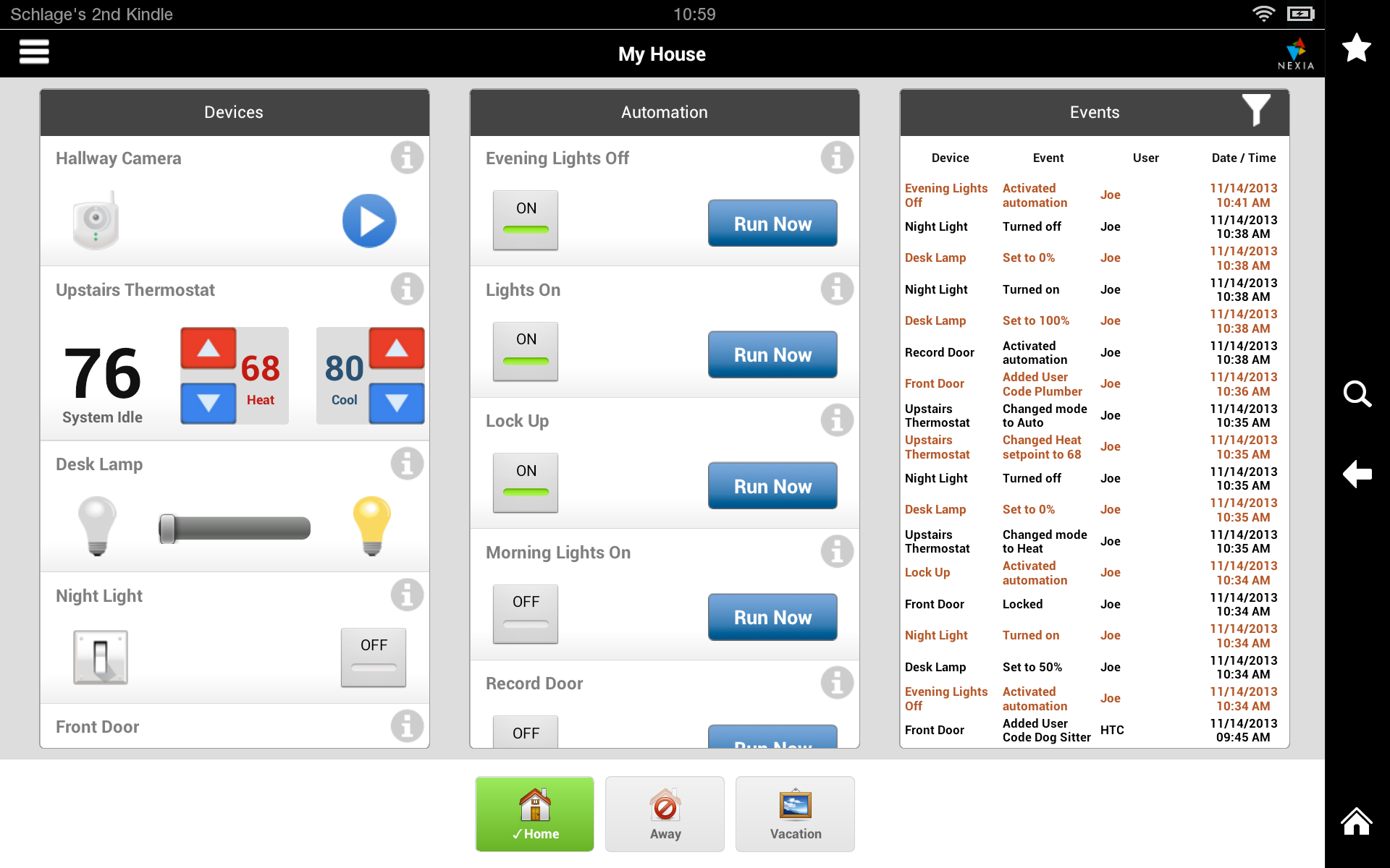 Nexia Home Intelligence Tablet - App on Amazon Appstore