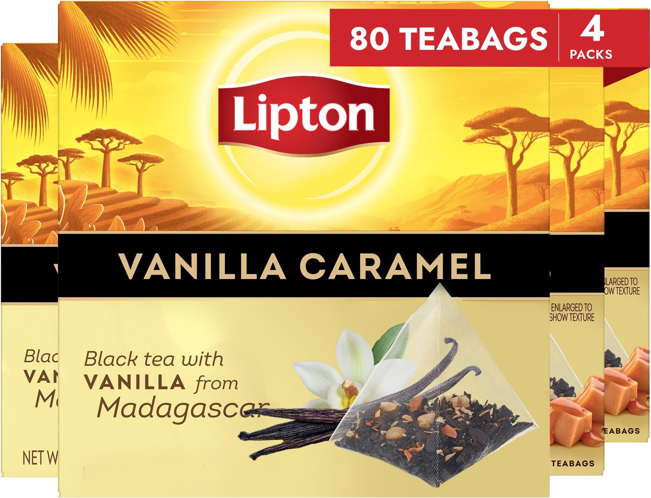 Amazon.com : Lipton Black Tea Peach Mango, Pyramid Tea Bags, Flavored ...