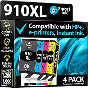 Smart Ink Remanufactured Ink Cartridge Replacement for HP 910 XL 910XL ...