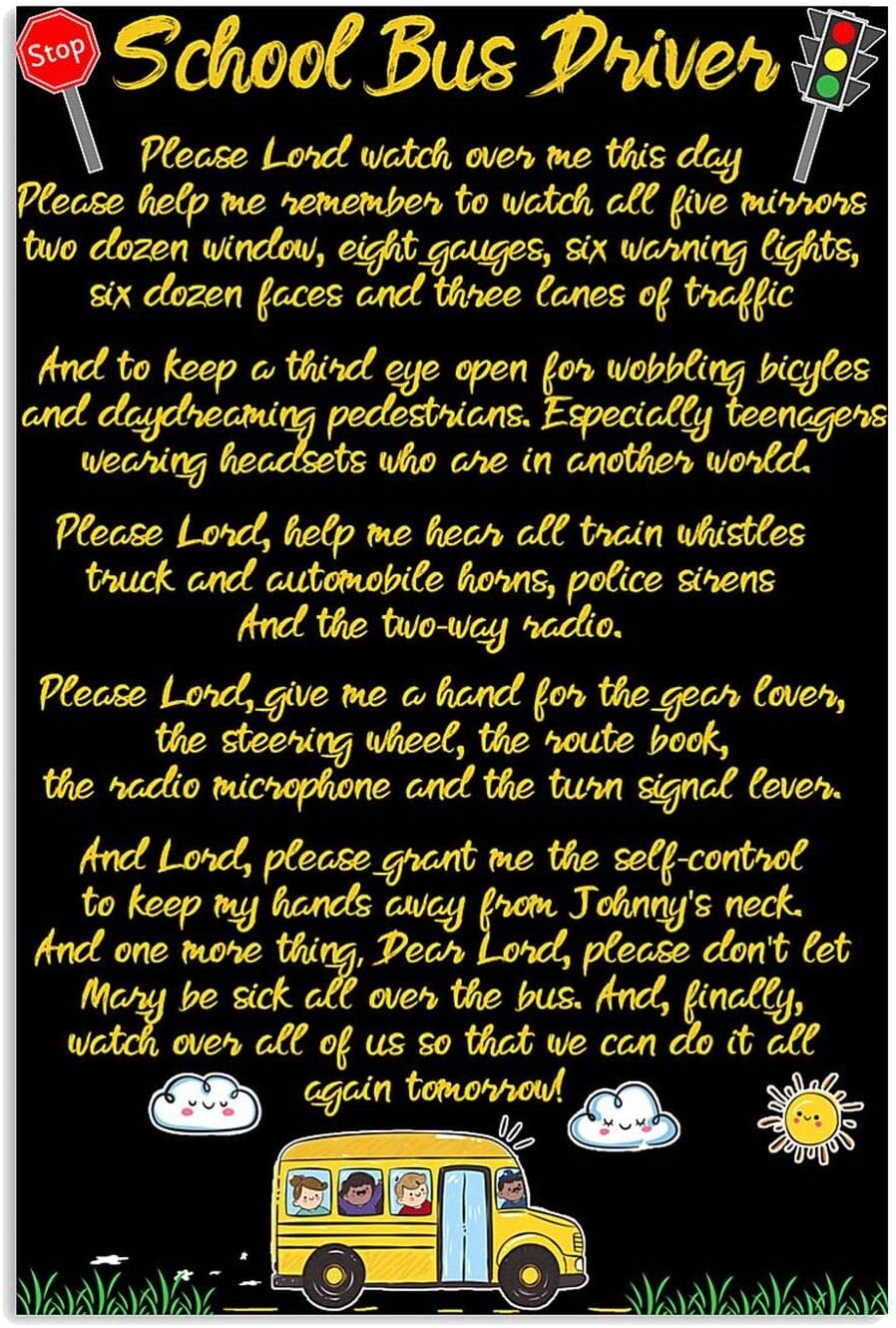 Amazon.com: School Bus Driver'S Prayer Please Help Me Remember To Watch ...