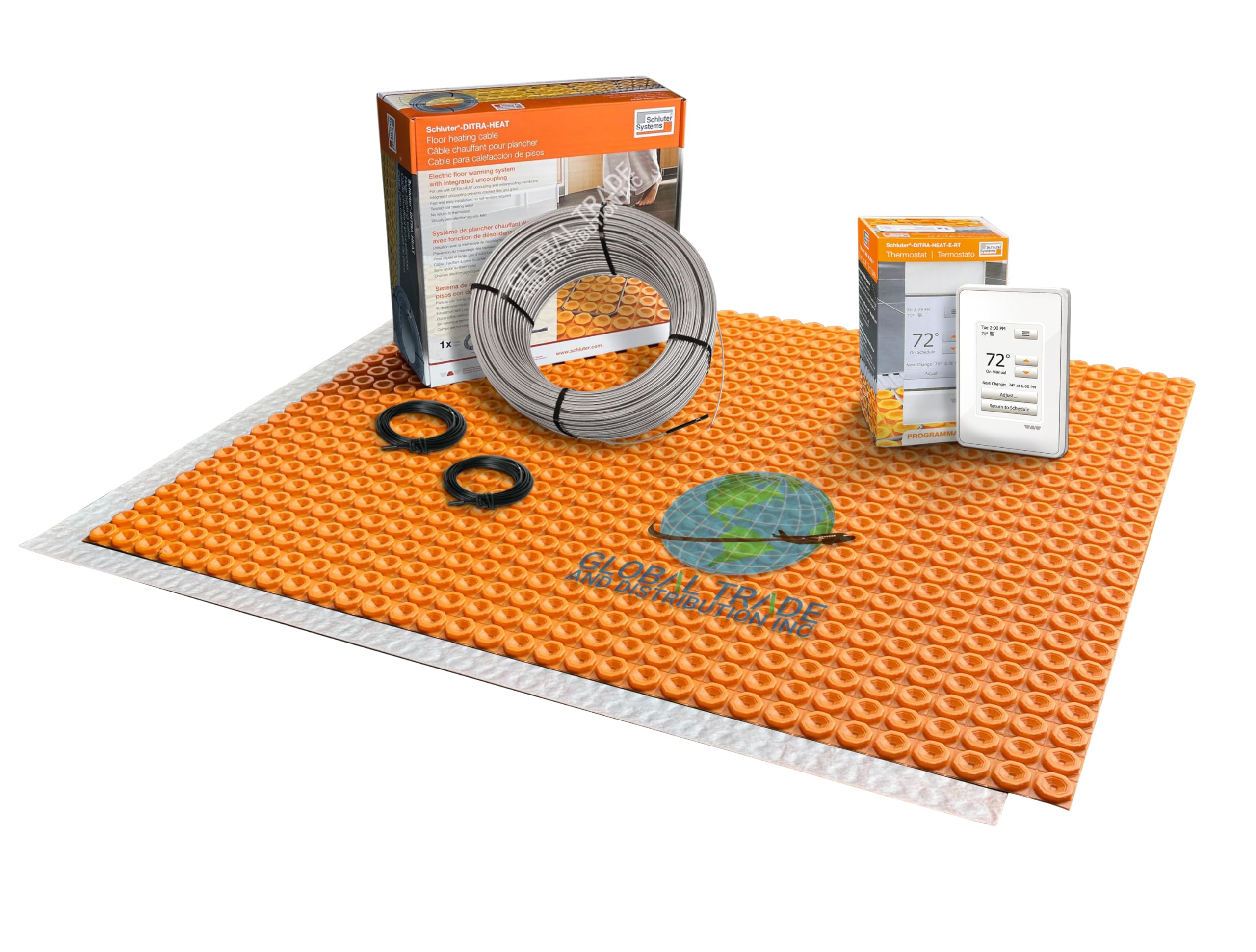 All-in-one Electric Radiant Floor Heating Kit 51 Sq Ft 120V with ...