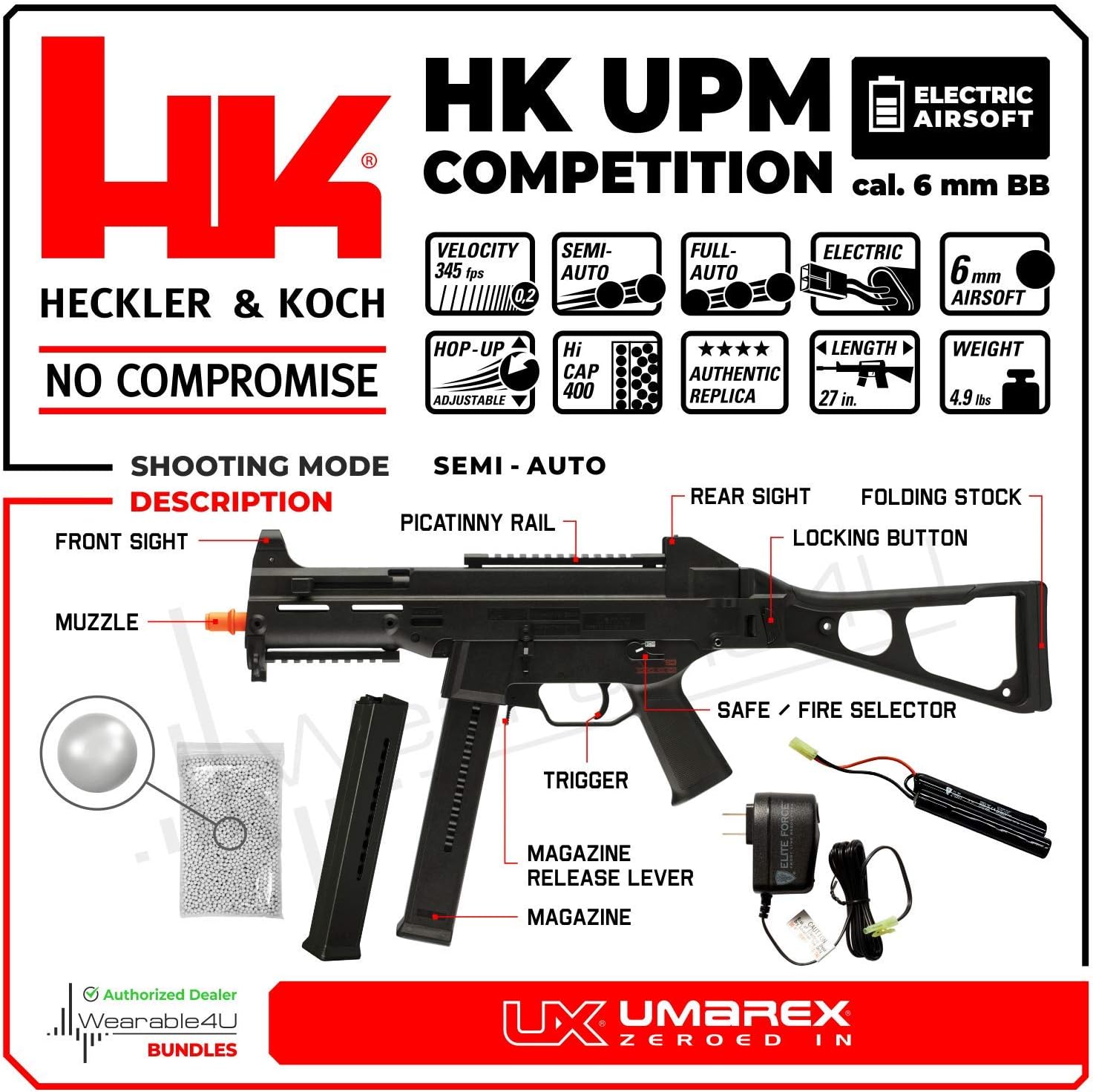 Umarex HK HeckIer&Koch UMP Competition Series AEG Electric FullSemi ...