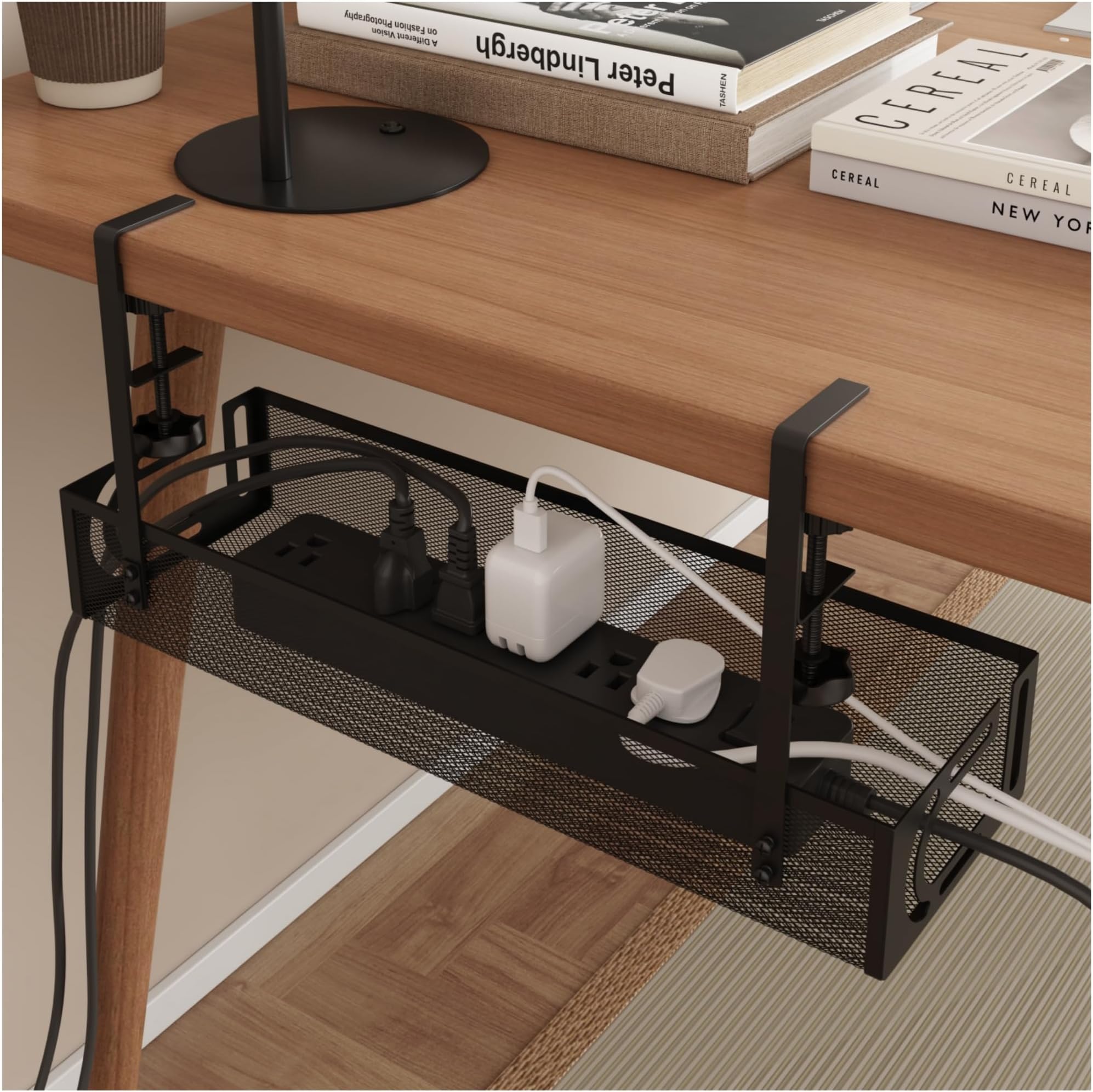 Amazon.com: Under Desk Cable Management Tray, Cable Organizer, Cable ...
