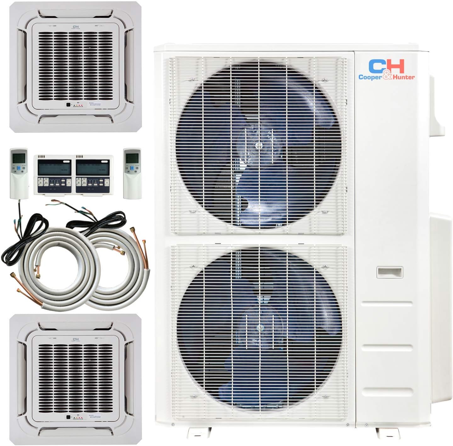 Amazon.com: Dual 2 Zone 18000 24000 Ductless Mini Split Ceiling ...