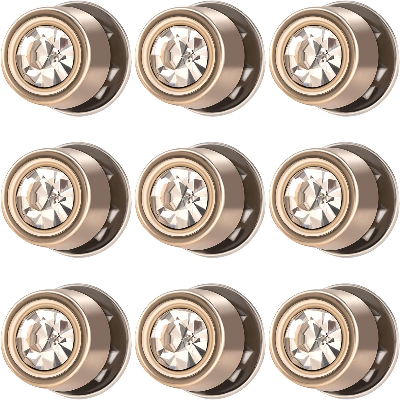 Amazon.com: 100 Sets Pearl Brooch Buttons, No Sew Instant Removable ...