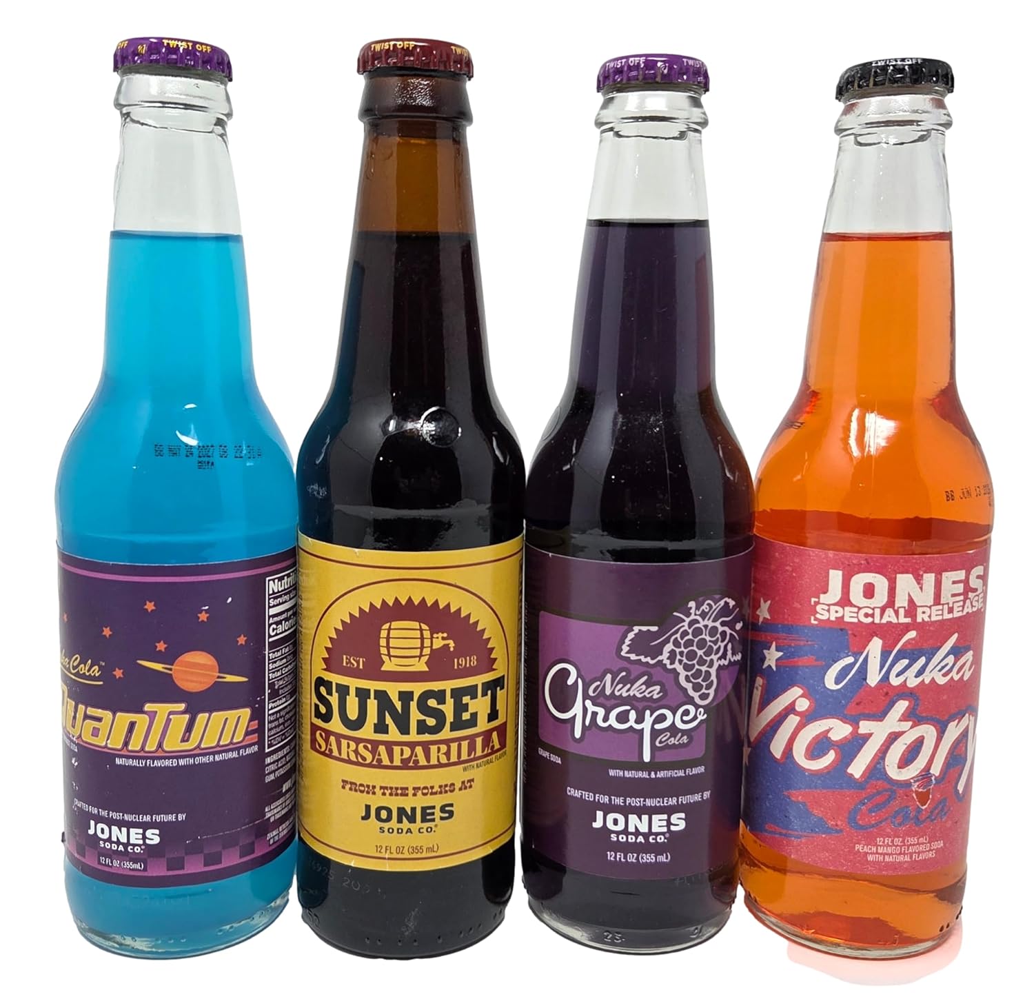 Amazon.com : Jones Soda Fallout Themed 4-Flavor Variety Gift Set, 12 fl ...