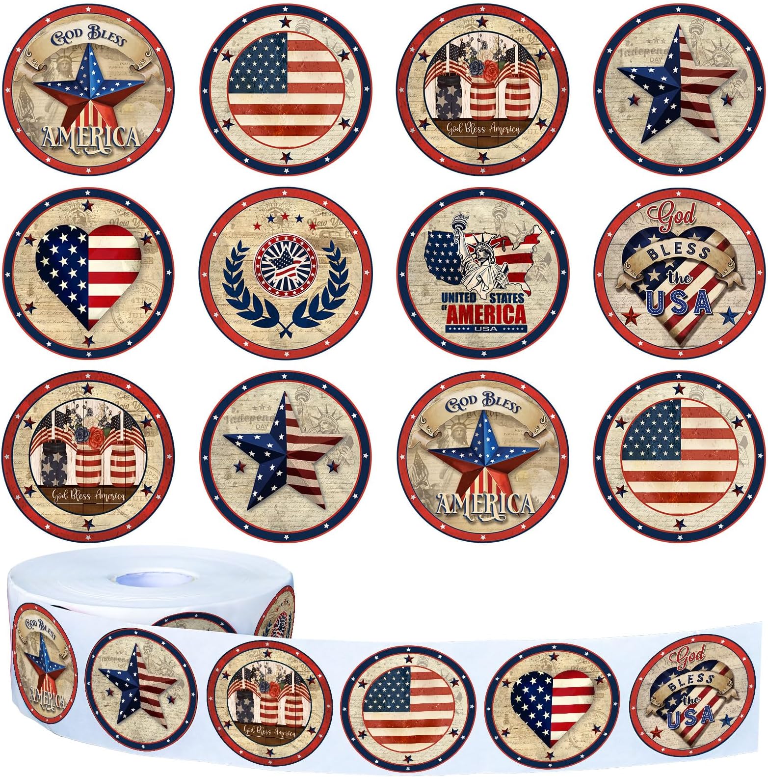 Amazon.com: A1diee America Veterans Day Stickers - American Flag ...