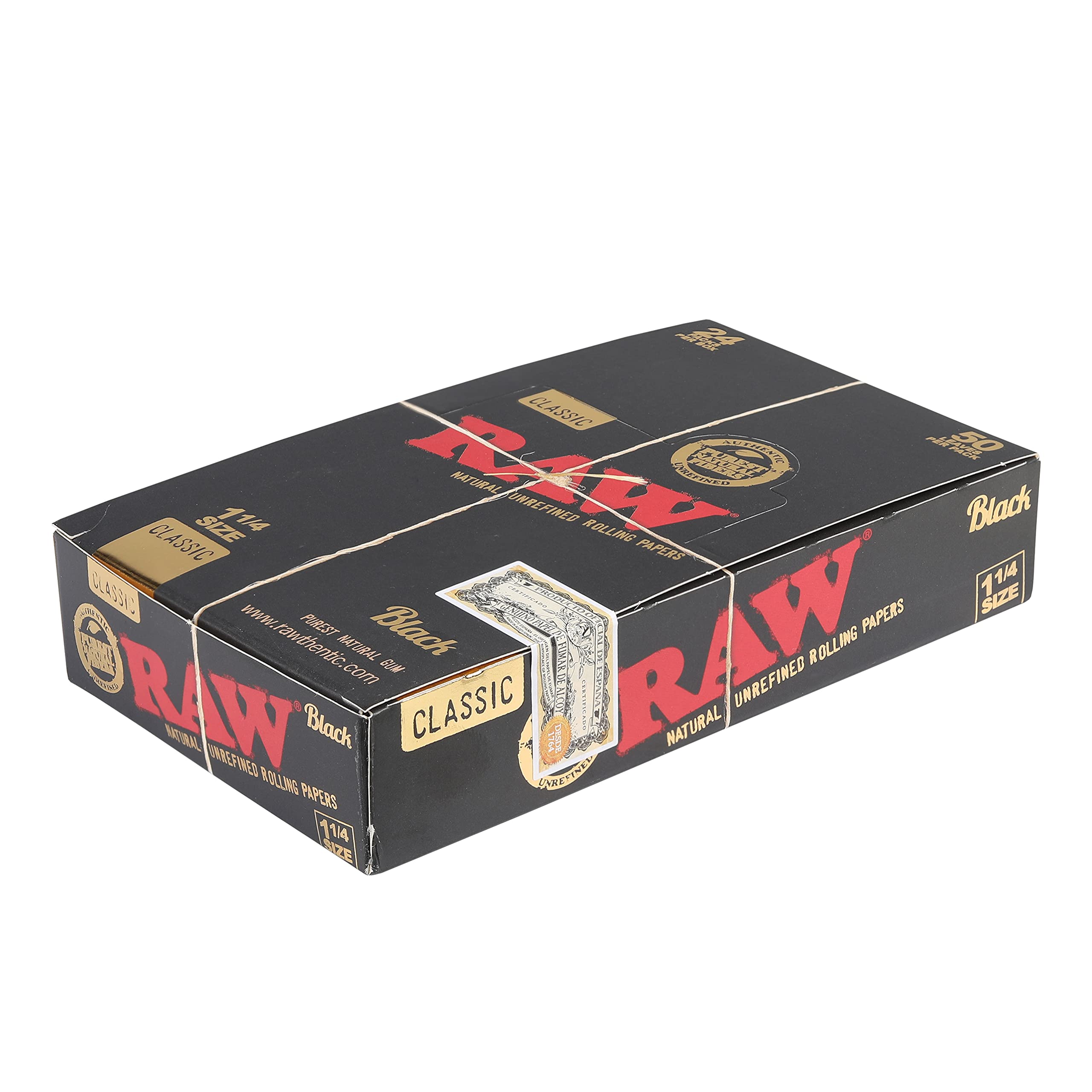 Snapklik.com : RAW Classic Black 1 14 Size Natural Ultra Thin Natural ...