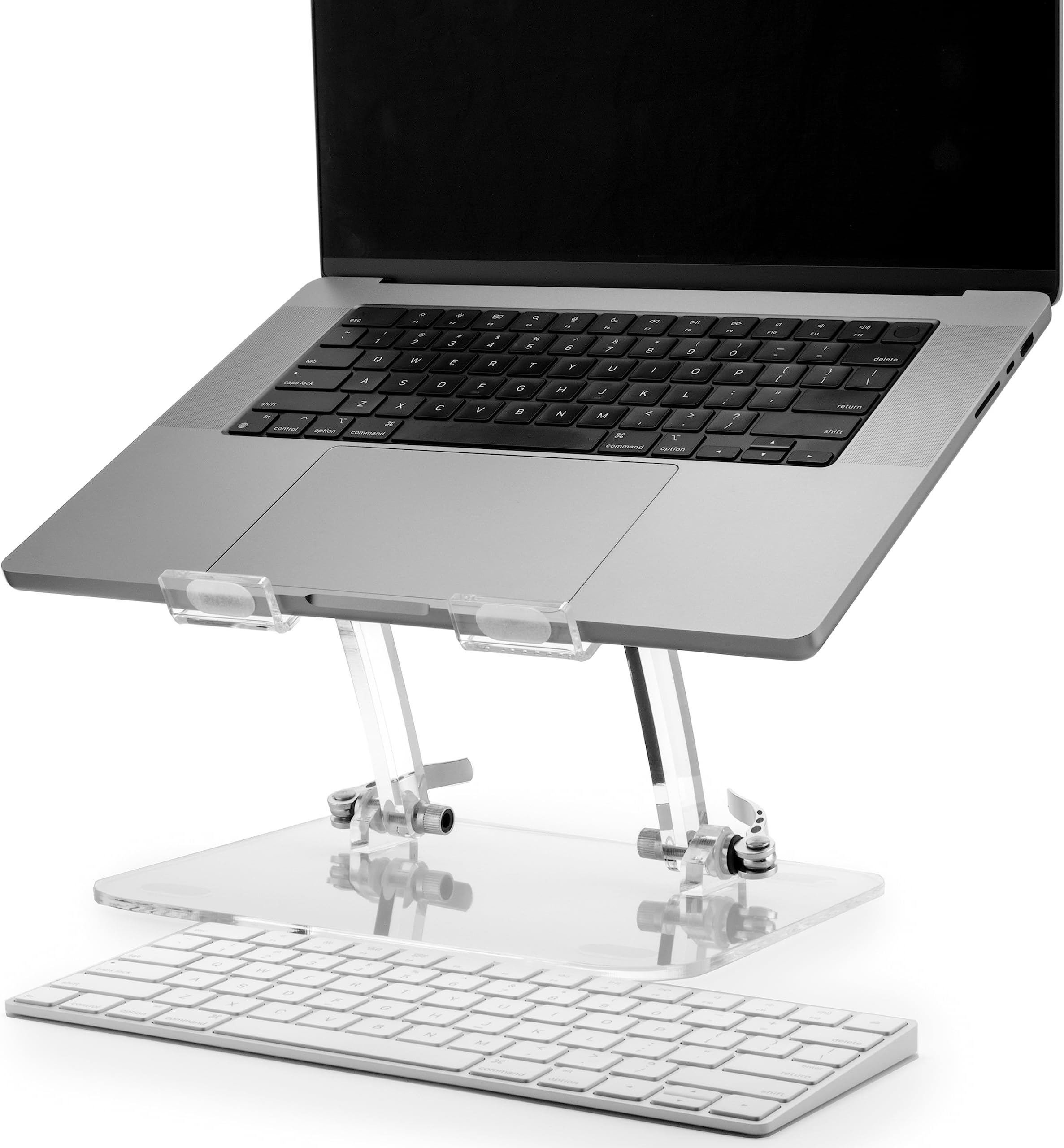 Amazon.com: DuraClear Acrylic Laptop Stand for Desk – Ergonomic ...