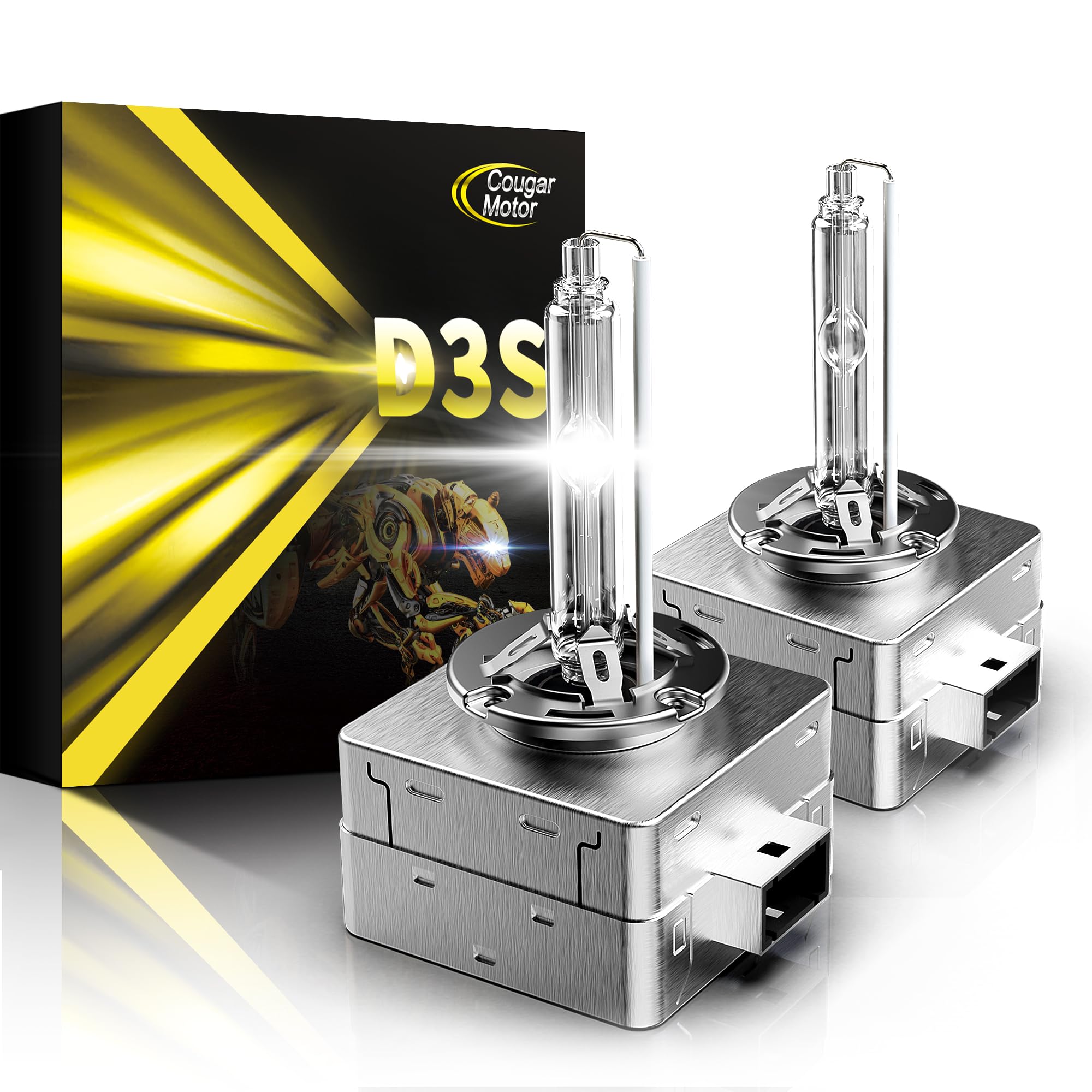 Amazon.com: Cougar Motor D3S Hid Bulbs 10000K Fog Lights, High Low ...