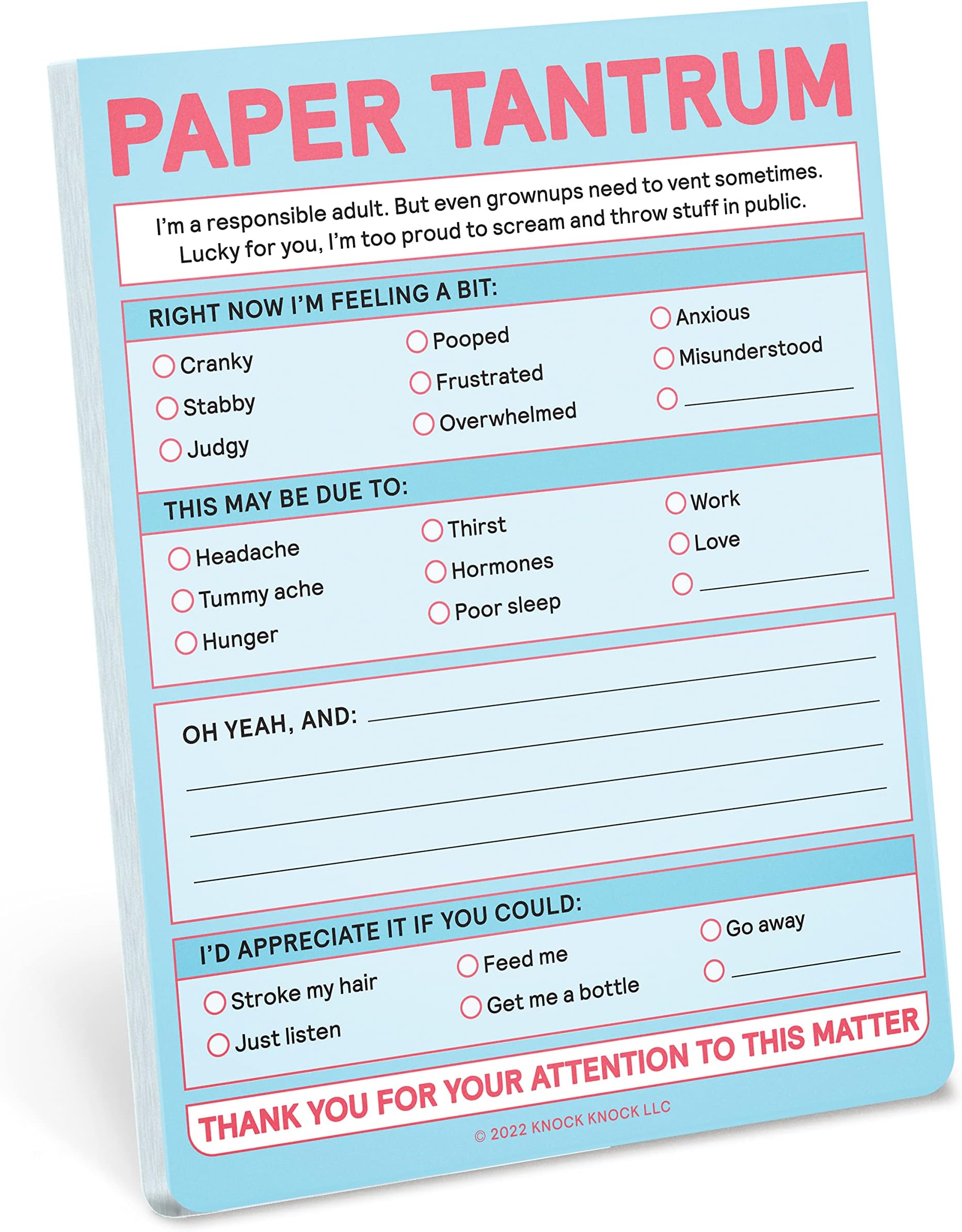 Amazon.com : Knock Knock WTF Notes Nifty Note Checklist Memo Pad, 50 ...