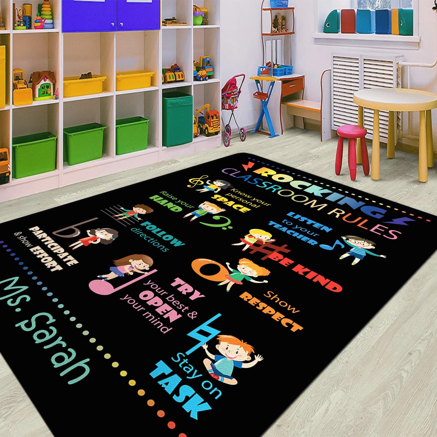 Amazon.com: Classroom Carpet, Playroom Rug - Colorful Rug, Nursery ...