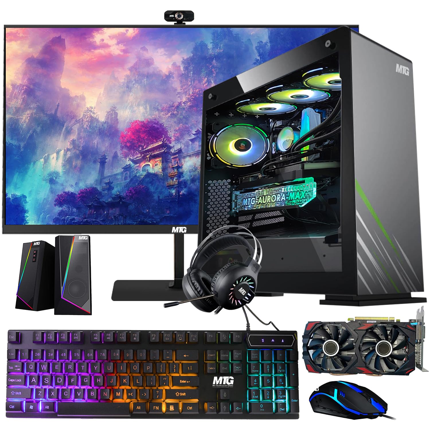 Amazon.com: MTG Aurora Max Gaming Tower PC- Intel i7 4th Gen, RTX 2060S ...