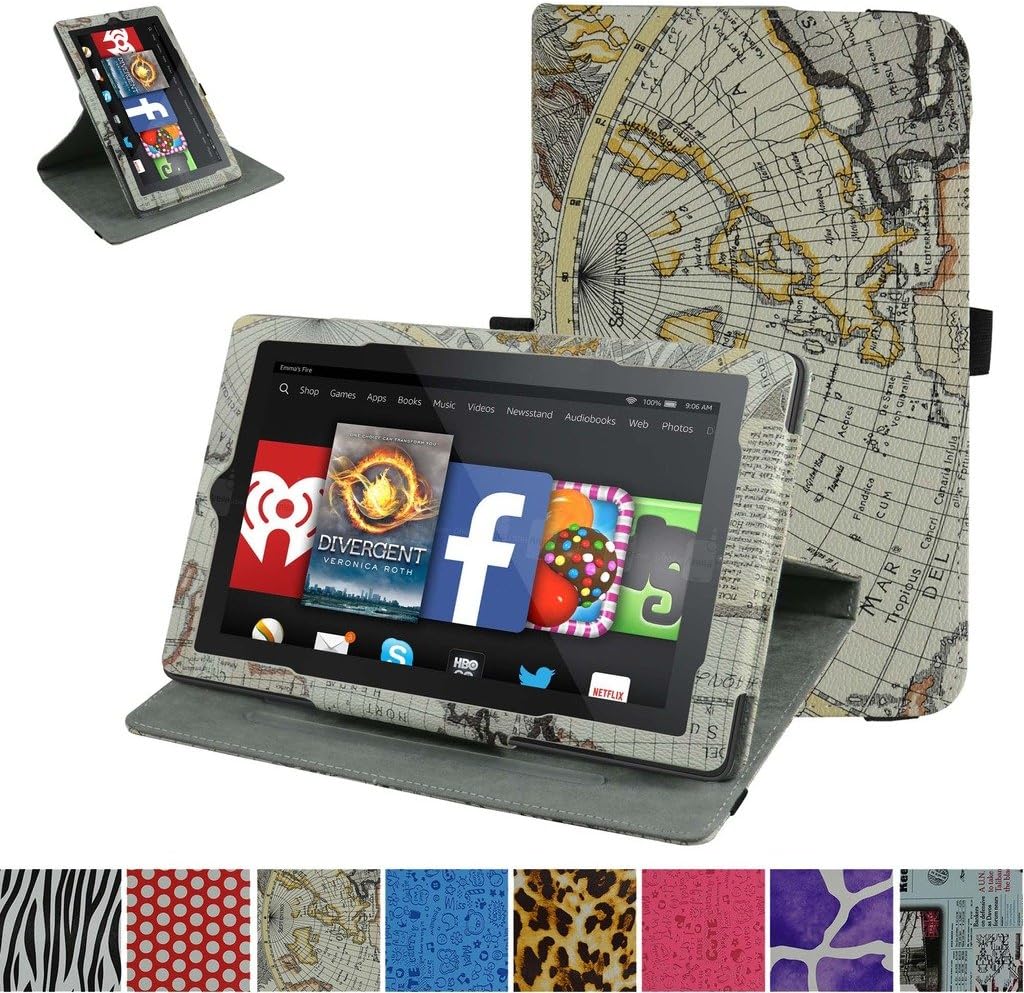 Amazon.com: Fire HD 10 2015 Rotating Case,Mama Mouth 360 Degree Rotary ...