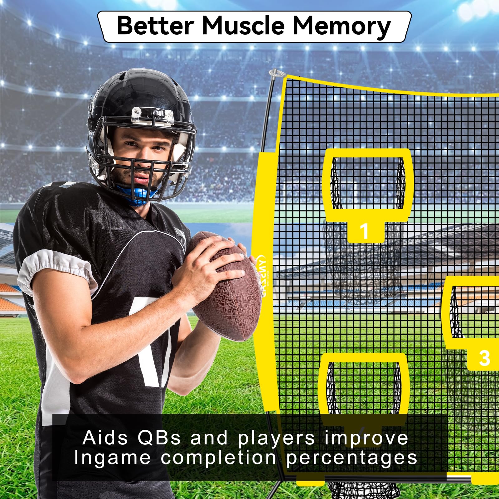 Snapklik.com : YNSZAS NEW Football Throwing Target Net, 7x7 FT ...