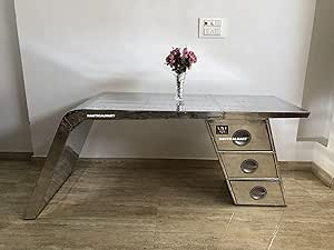 Amazon.com: NauticalMart Aviator Wing Desk Aluminium Table Aviator Home ...