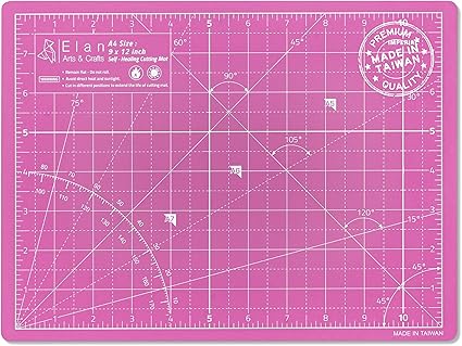 Amazon.com: Elan Cutting Mat A4 Pink & Purple, Self Healing Cutting Mat ...