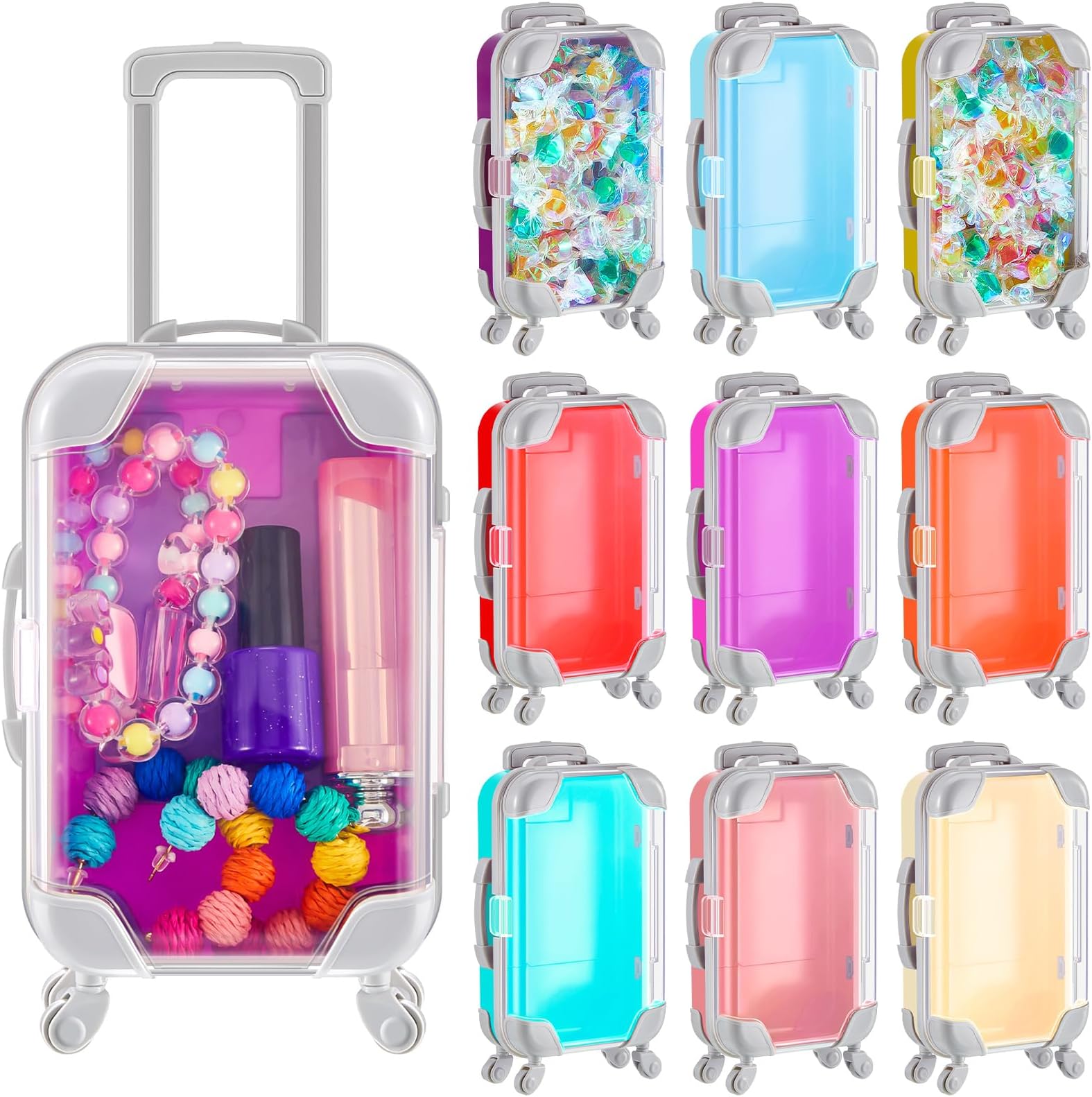 Amazon.com: KOMBIUDA 12pcs Boxes Trolley Case Wedding Candies Box ...