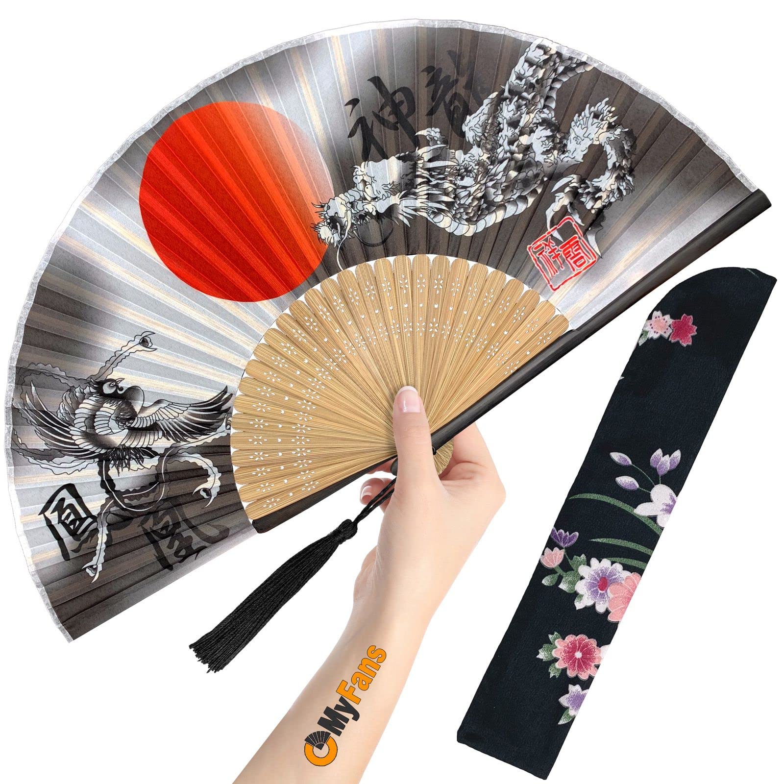 Amazon.com: OMyFans Hand Fan for Women Foldable - Folding Chinese ...