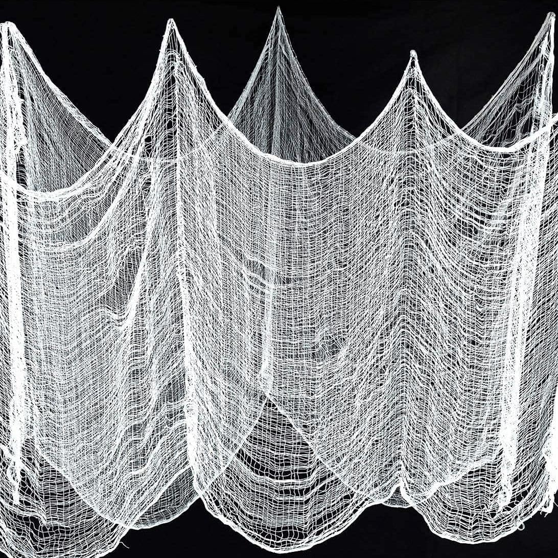 Amazon.com: White Creepy Cloth, 79 x 79 inch Spooky Gauze, Scary ...