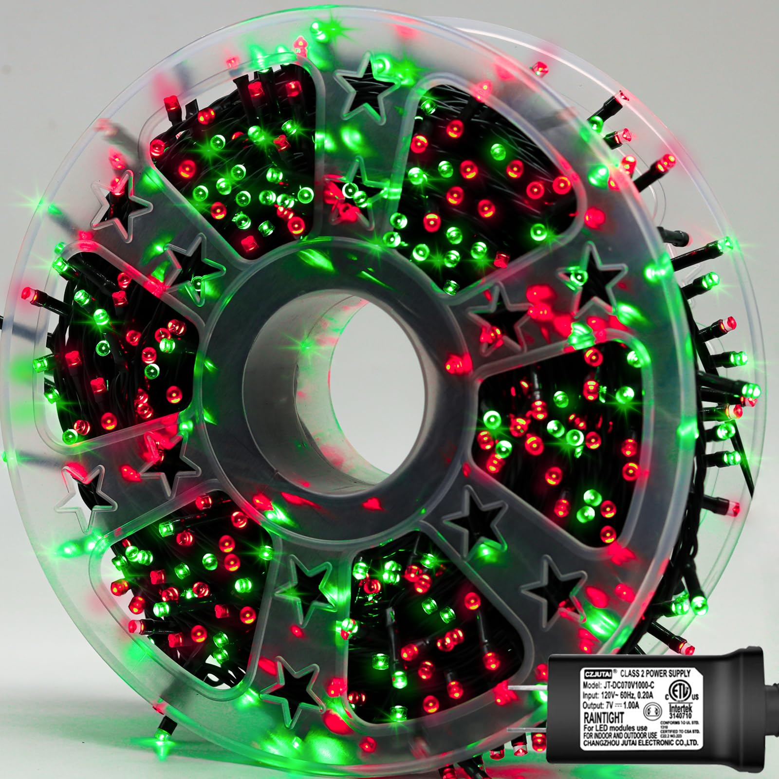 Amazon.com: YEGUO 500 LED Christmas Lights Indoor, Red and Green String ...